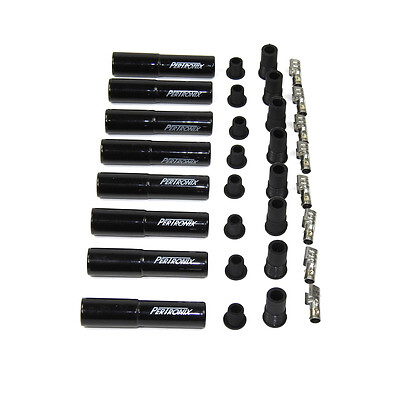 PERTRONIX IGNITION Ceramic Spark Plug Boot Kit Straight 8pk Black ...