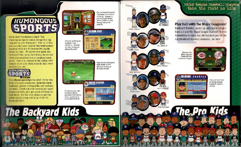 Backyard Baseball 2001 Pc Mac XP Sealed Big Box MLB Players Playing As ...