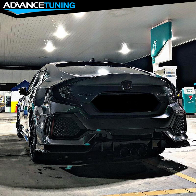 Fits 16-21 Honda Civic Sedan CTR Type-R 10th Gen Rear Bumper Cover PP ...