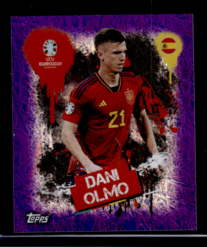 TOPPS EURO 2024 STICKER DANI OLMO SPAIN PURPLE | eBay