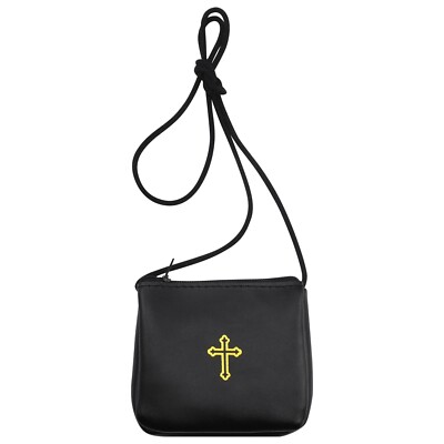 Leather Communion Burse for Pyx, Black Catholic Pyx Case with Strap for ...