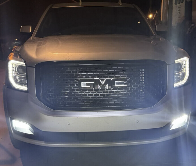 Front illuminated & Rear Black Emblems Letters Logo for GMC Yukon 2015 ...