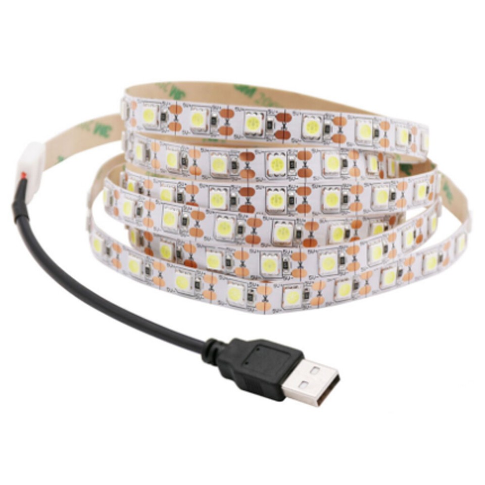 0.5-5M DC5V USB Cable LED strip light 5050 TV Background Light 3keys ...