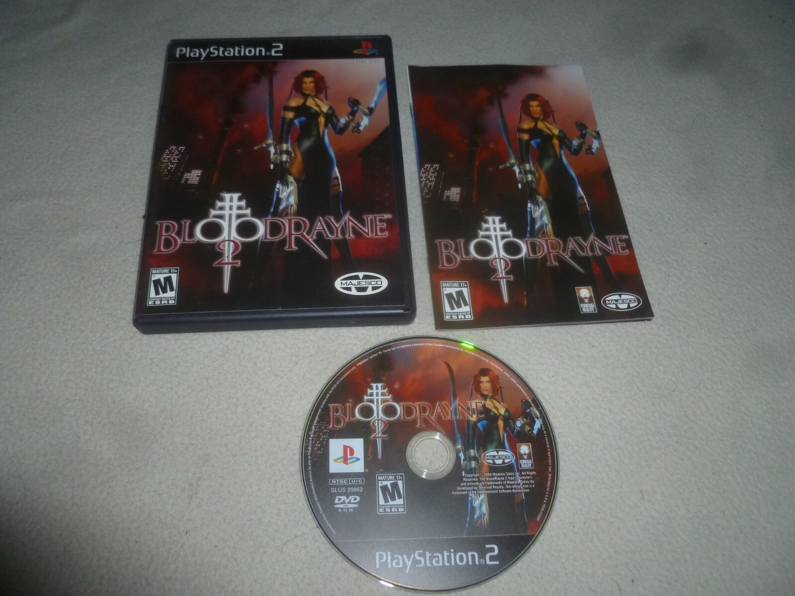 SONY PLAYSTATION 2 PS2 BLOODRAYNE 2 GAME COMPLETE W CASE & MANUAL ...