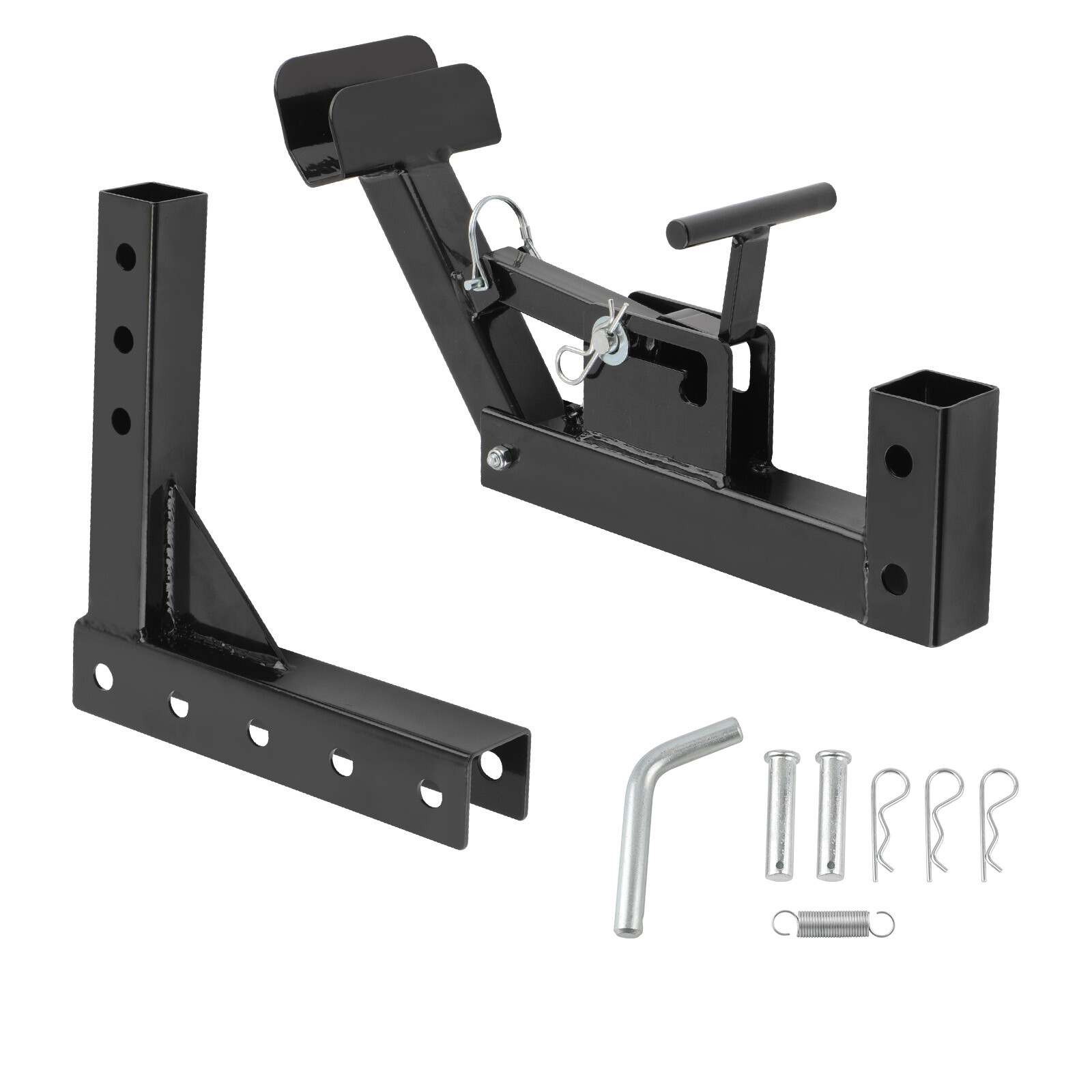 Garbage Can Hauler Towing Hitch Carrier w/ 2'' Hitch Receiver / 5" Wide ...