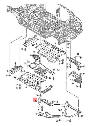 Genuine AUDI Q5 83B 8RB Underbody Trim 8R0825214A | eBay
