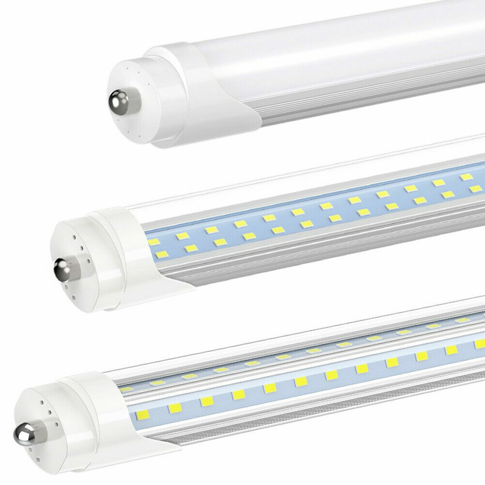 8FT LED Tube Light 45W 50W 72W 6500K T8 Single Pin 8 Foot LED Shop ...