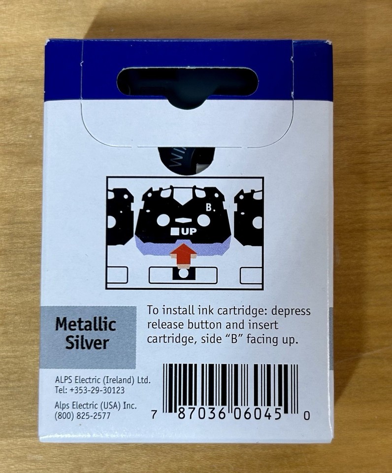 ALPS MD-Series METALLIC SILVER INK Cartridge 106045-00 | eBay