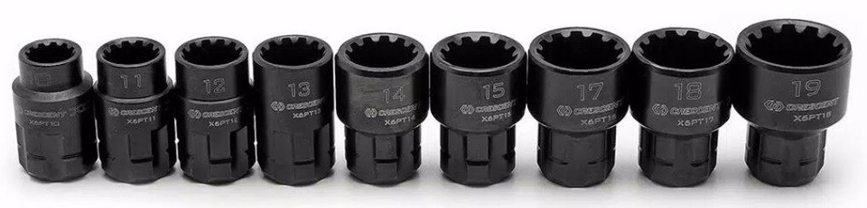 10mm Universal Max Axess Crescent X6 Pass-Thru Socket 12 Point 3/8in ...