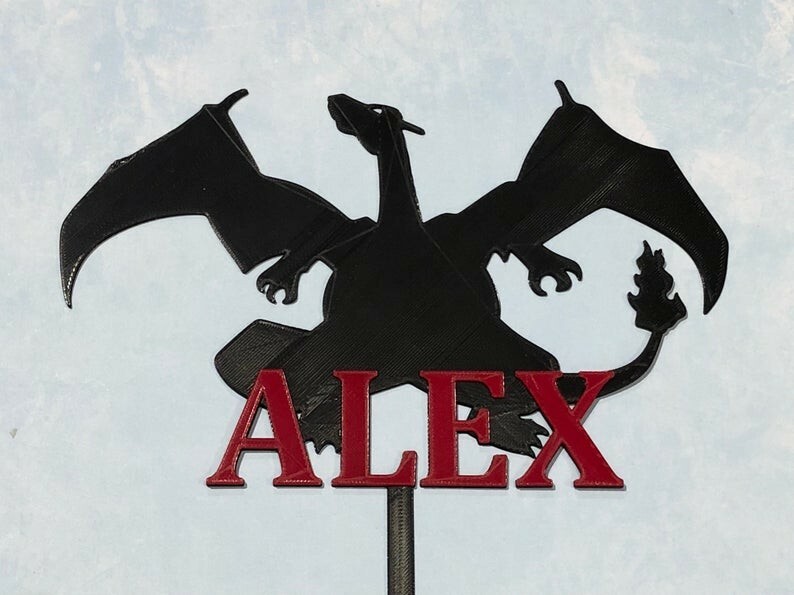 Pokemon Charizard Birthday Cake Topper Personalized Pokemon Theme ...