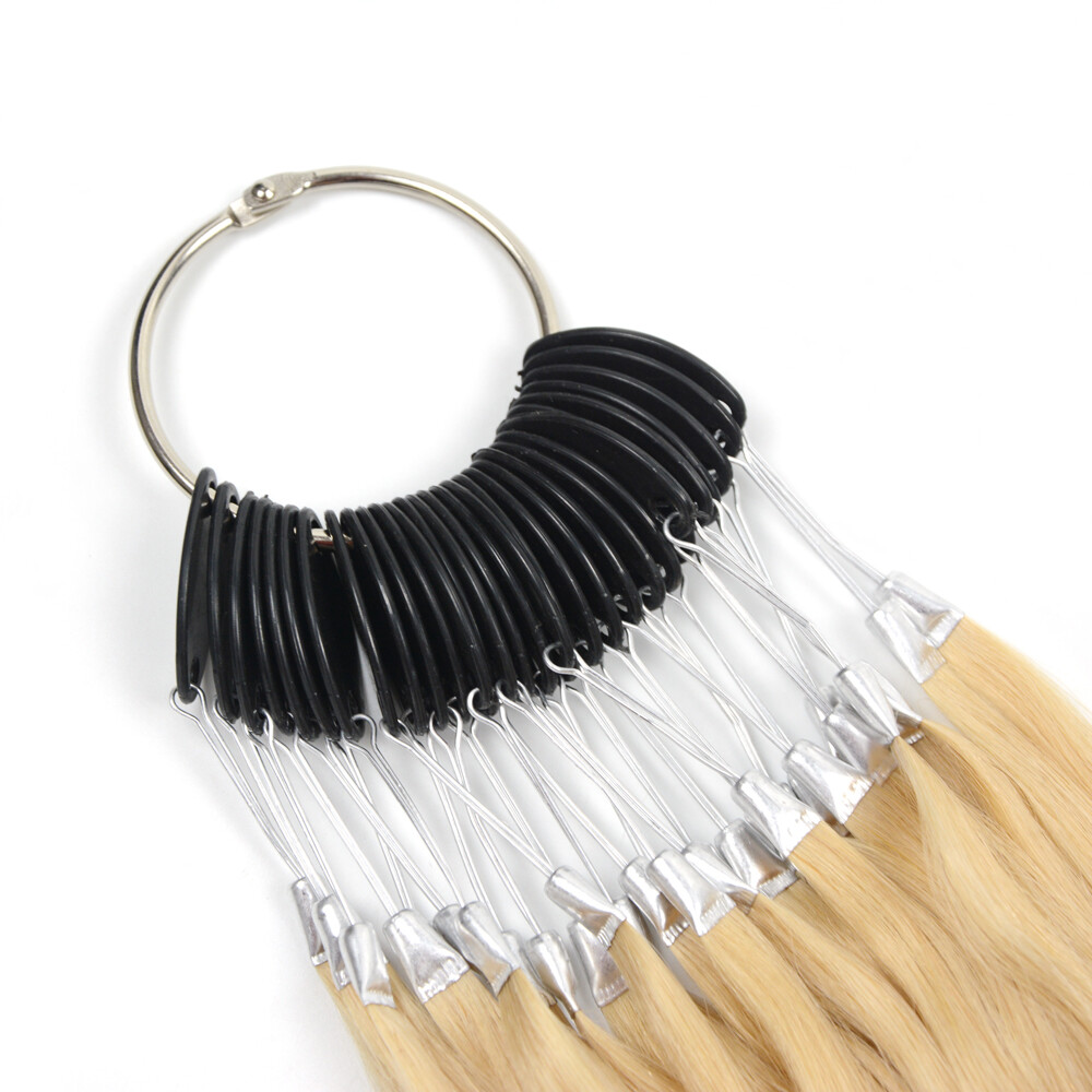 100% Remy Human Hair Swatches For Testing Color Hair Color Sample Rings ...