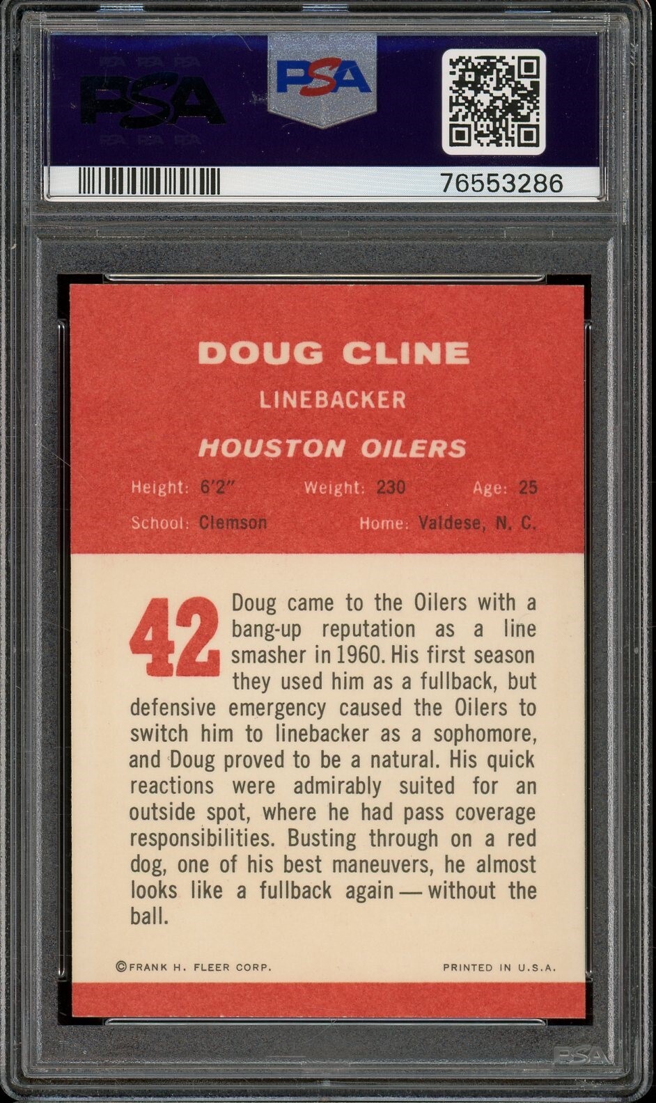 1963 Fleer - Doug Cline #42 for sale online | eBay