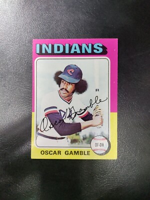 1975 Topps Baseball Card #213 Oscar Gamble Cleveland Indians EX free ...