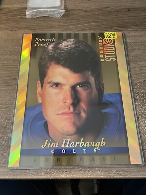 1997 Donruss Studio 8 x 10 Gold Portrait Proof Jim Harbaugh #13 #’D ...