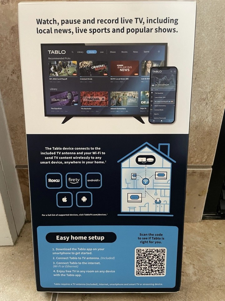 Tablo - 4th Gen, 4-Tuner, 128GB DVR & Streaming Player - White With ...