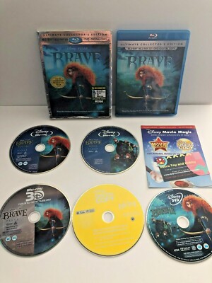 BRAVE Disney Pixar 3D Blu Ray Digital Copy Ultimate Collectors Edition ...