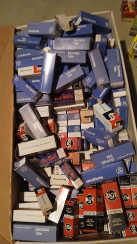Vintage Vacuum Tube Lot - 350+ Electron Tubes GE Westinghouse RCA Etc ...