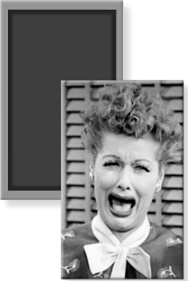 I Love Lucy Lucille Ball Crying Face Sobbing Wahhh B&W Fridge Magnet 2 x 3 | eBay