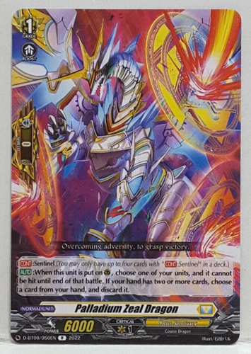 Cardfight Vanguard Palladium Zeal Dragon D-BT06/050EN R Keter Sanctuary ...