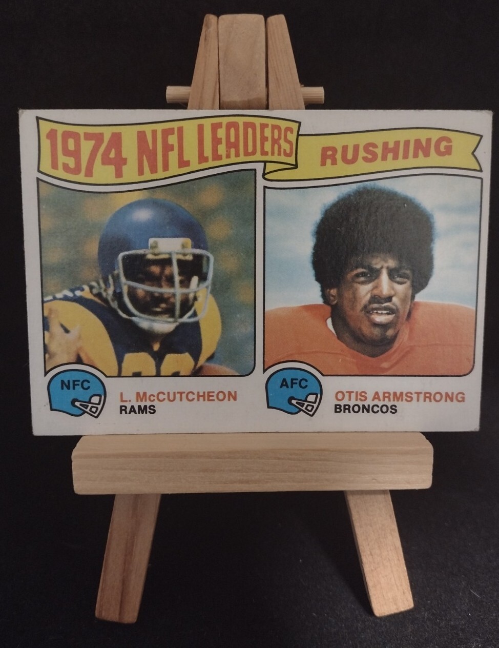 1975 Topps - 1974 NFL Leaders #1 Lawrence McCutcheon, Otis Armstrong ...
