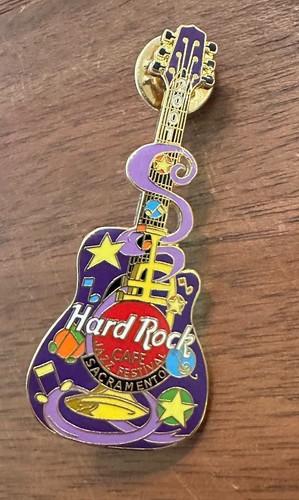 Hard Rock Cafe SACRAMENTO 2001 JAZZ Festival PIN Guitar w/ Jazzy ...