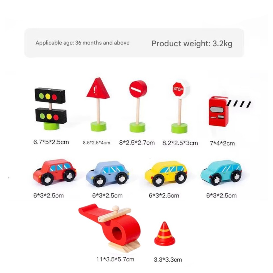 Wooden 3 Storey Garage Pretend Toy Kids Educational Car Role Play Gift ...
