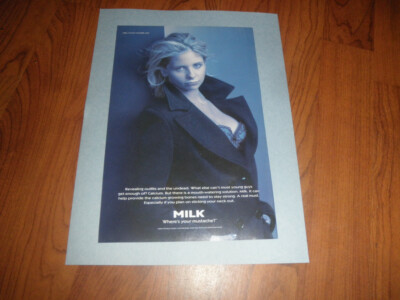 Vintage SARAH MICHELLE GELLAR GOT MILK? AD-1998-Original Magazine Print ...