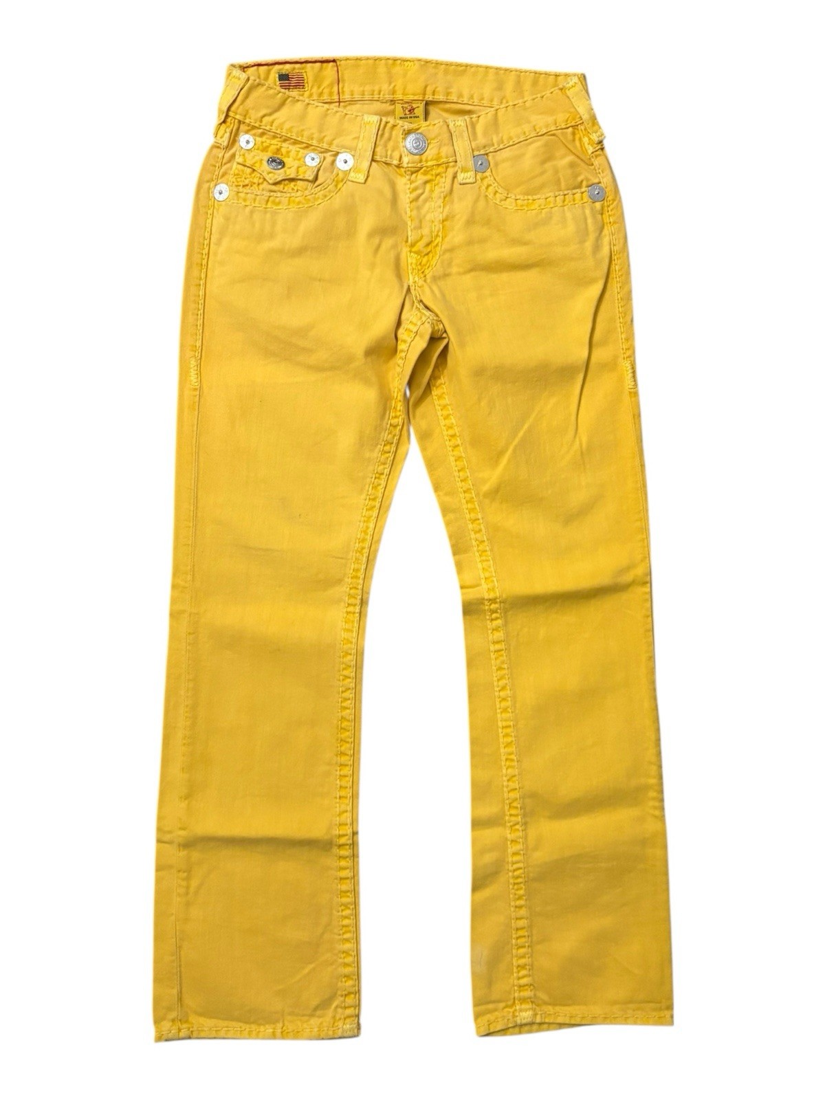 True Religion Yellow Overdye Ricky Super T Jeans 32x34 - Gem