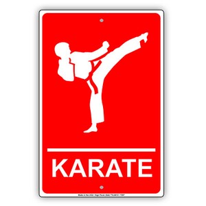 Karate Martial Arts Taekwondo Wall Art Decor Novelty Notice Aluminum ...