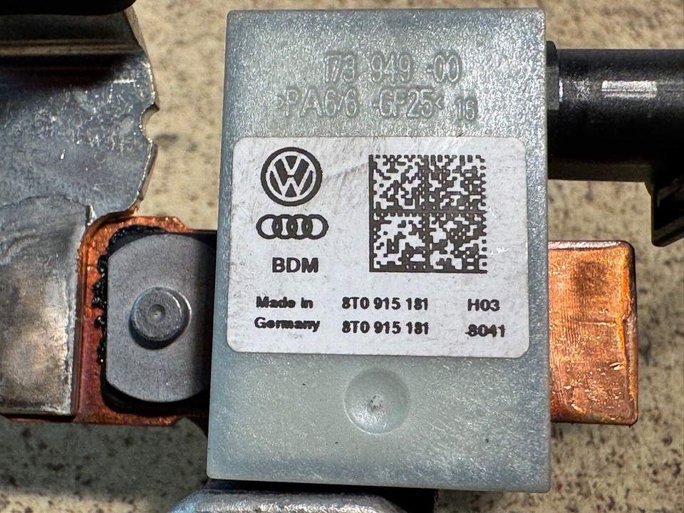 Audi A6 C7 2014 2.0 Diesel Negative Terminal Battery Cable 8T0915181 #2 ...