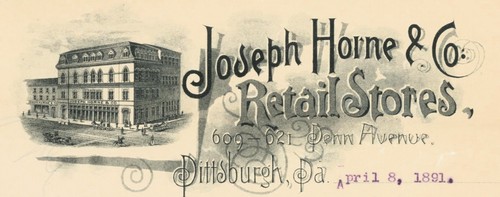 1890 Joseph Horne Pittsburgh Department Retail Store Illustrated ...
