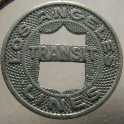 1946 Los Angeles, CA Transit Lines Transit Bus Token - Cal. Calif ...