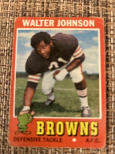 1971 Topps Football Card #104 Walter Johnson Cleveland Browns Vg Free ...
