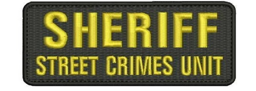 Sheriff Street Crimes Unit embroidery patches 2x5 hook gold | eBay
