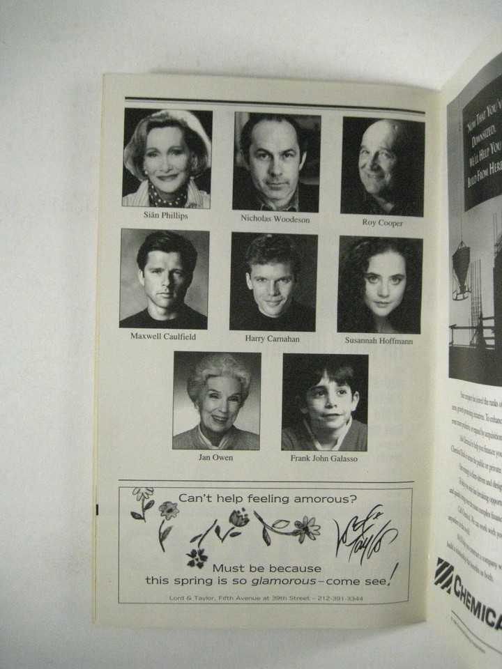 An Inspector Calls Playbill 1995 Theatre Sian Phillips Maxwell ...