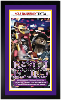 LSU Lady Cats 2023 National Basketball Champions Matted & Framed ...