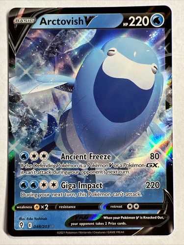 Pokémon TCG Arctovish V Evolving Skies 048/203 Holo Ultra Rare | eBay