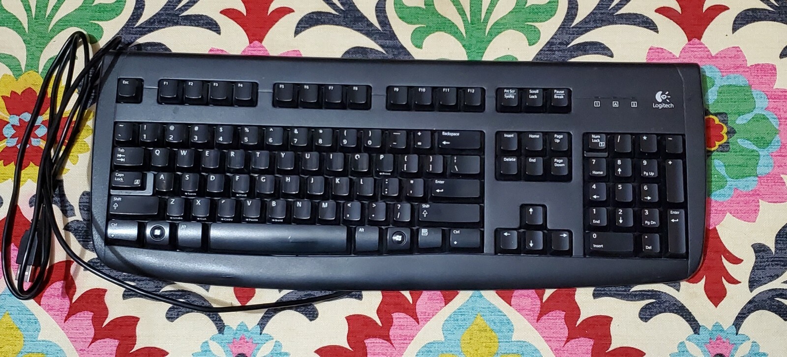 LOGITECH Deluxe 250 Wired Computer Keyboard Black - TESTED WORKING | eBay