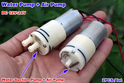 DC 12V-24V Small Mini 370 Motor Oxygen Air Pump+Self-Priming Suction ...