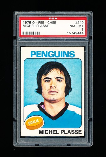 1975 OPC HOCKEY 249 MICHEL PLASSE PSA 8 NM-MINT PENGUINS GOALIE | eBay