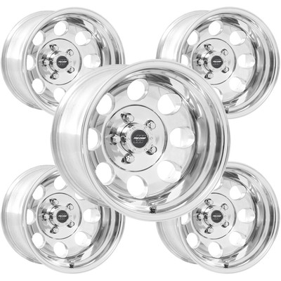 (Set of 5) Pro Comp PA69 Vintage 17x9 5x5" -6mm Polished Wheels Rims 17 ...