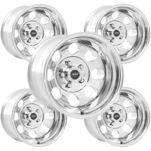 (Set of 5) Pro Comp PA69 Vintage 17x9 5x5" -6mm Polished Wheels Rims 17 ...