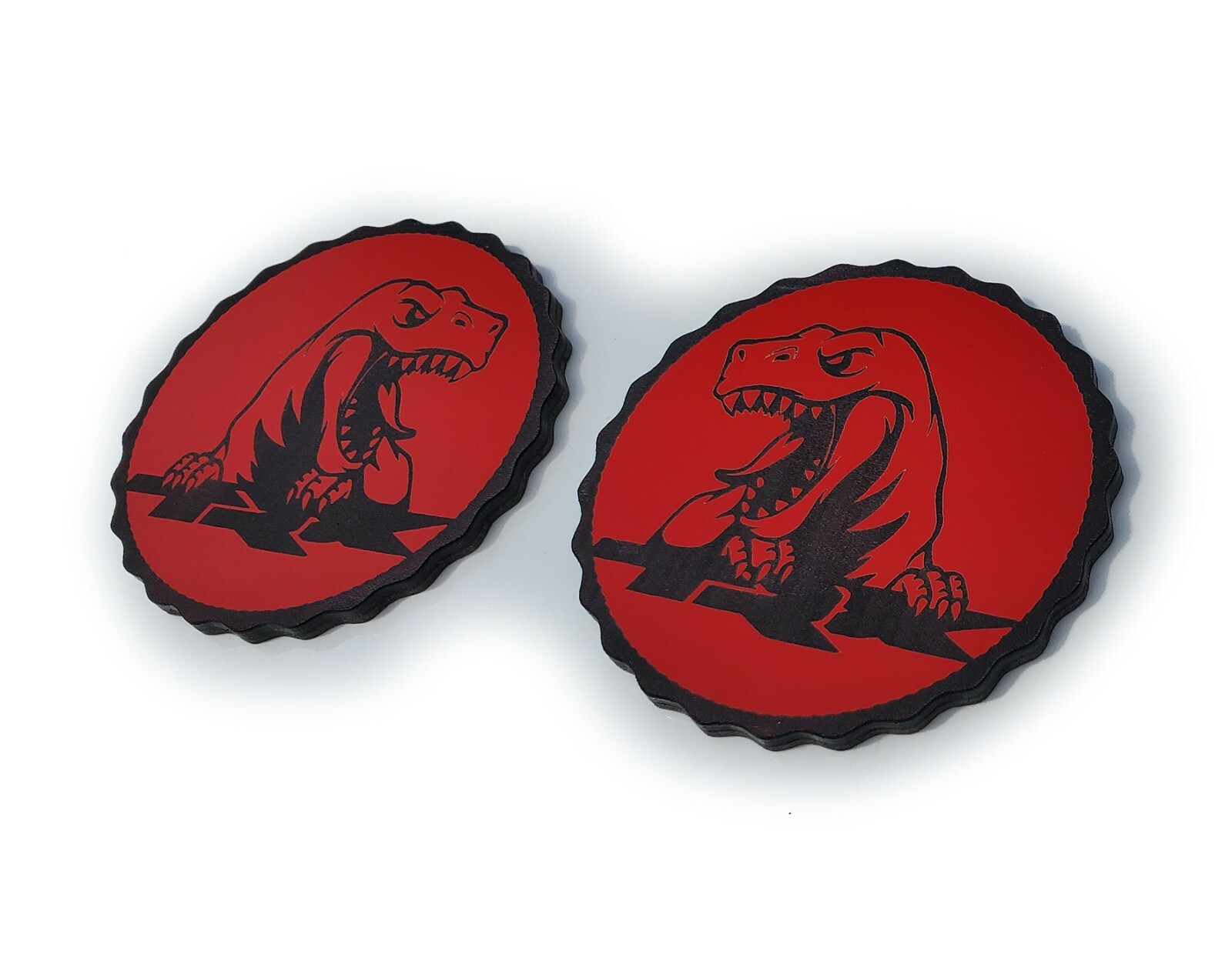 PAIR Custom Dinosaur T-Rex TRX Emblem Badge fits Dodge Ram Logo Forward ...