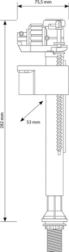 SIAMP 99B Bottom Entry Inlet Float Valve 1/2 inch 15mm Plastic 30996007 ...