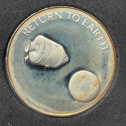 Apollo 13 Silver Coin Space Flown Metal Franklin Mint Return to Earth ...