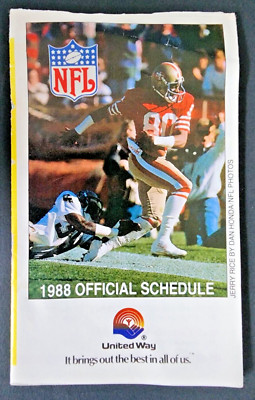 1988 United Way NFL Football League Offical Pocket Schedule | eBay