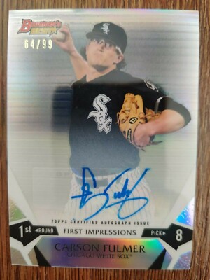 CARSON FULMER 2015 Bowman's Best REFRACTOR AUTO Autograph /99 Card PWE ...
