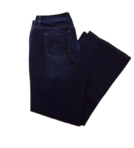 Ruff Hewn Women's 12S Dark Blue Denim Jeans Bootcut 5 Pocket | eBay