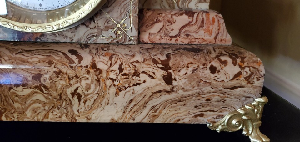 Seth Thomas Adamantine Mantel Clock Tortoise Shell 1893 Westminster ...