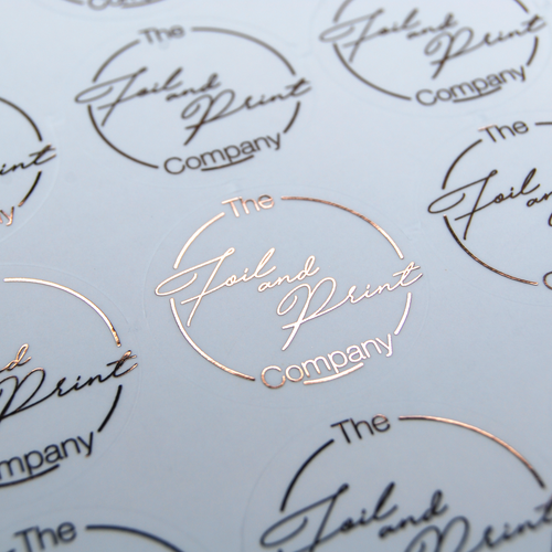 Round Business Logo Stickers, Personalised Semi Clear Transparent ...